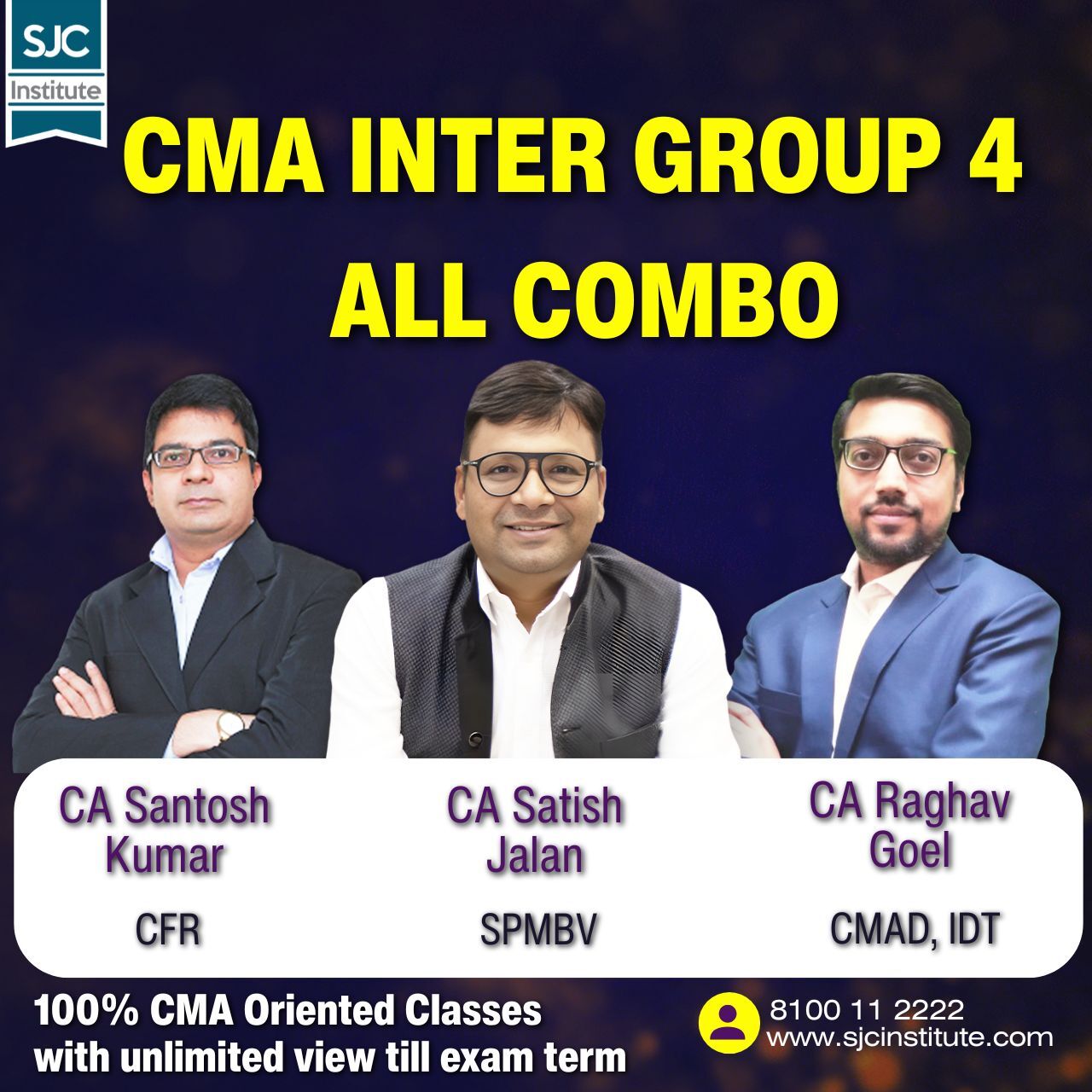 CMA Final Group 4 All Combo By CA Satish Jalan, CA Santosh Kumar, CA ...