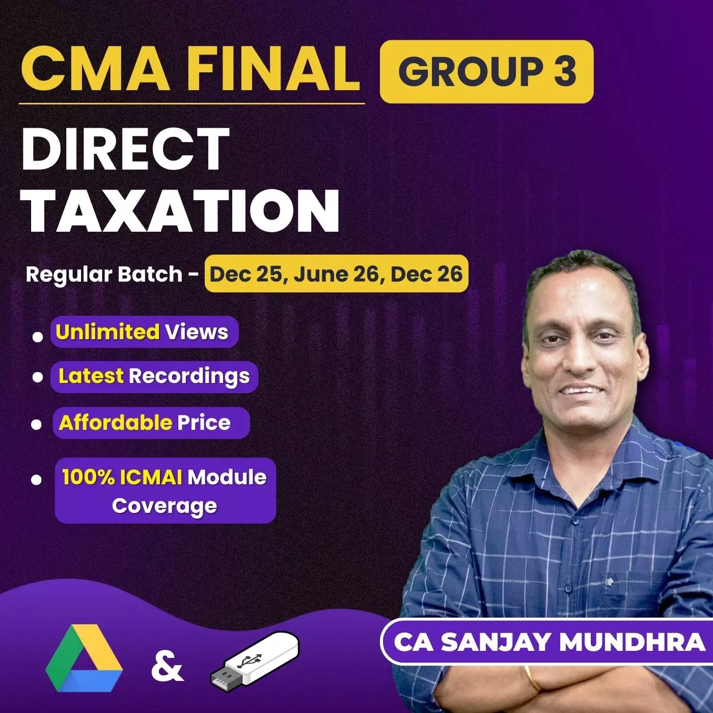 Best CMA Final Direct Taxation Class by CA Sanjay Mundhra