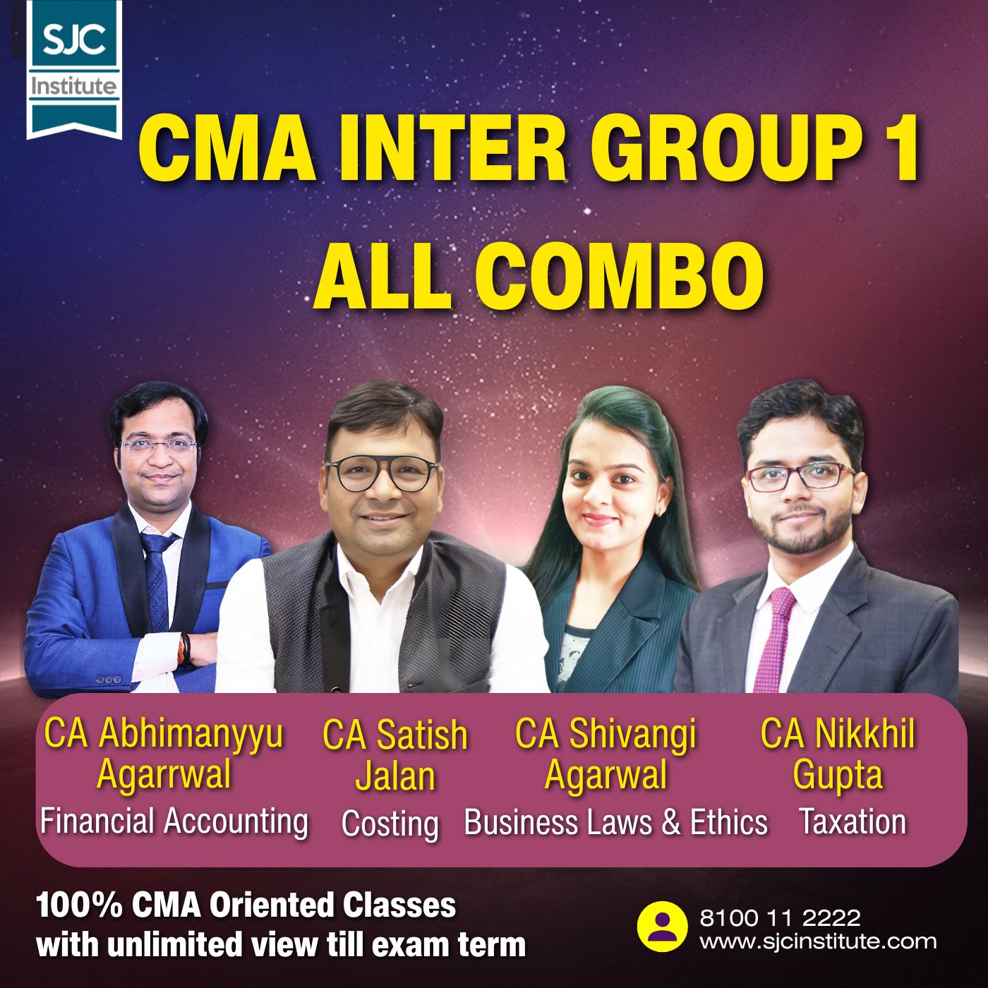 CMA Inter Group 1 All Combo (COST+ BLE + TAX + FA) By CA Satish Jalan ...