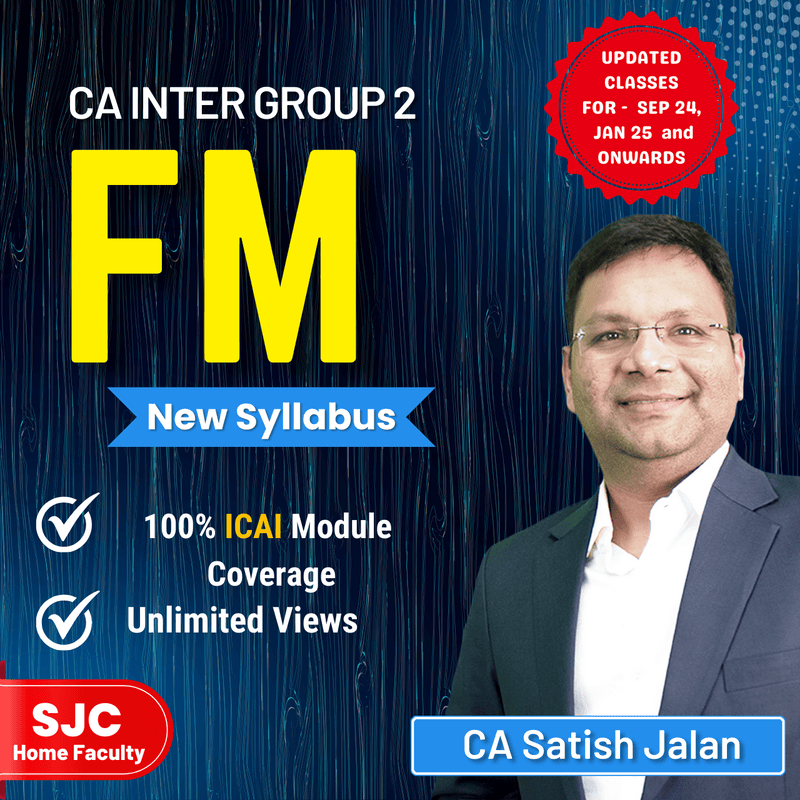 CA Inter Financial Management Course at SJC Institute