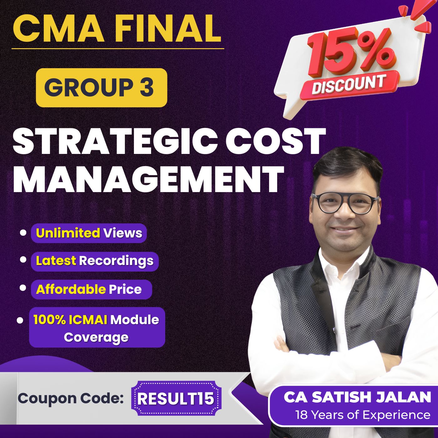Best CMA Final Strategic Cost Management Class By CA Satish Jalan