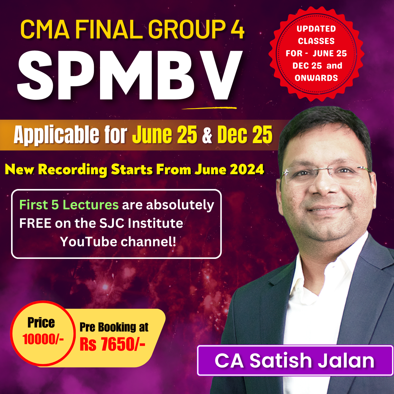 CMA Final SPMBV By CA Satish Jalan