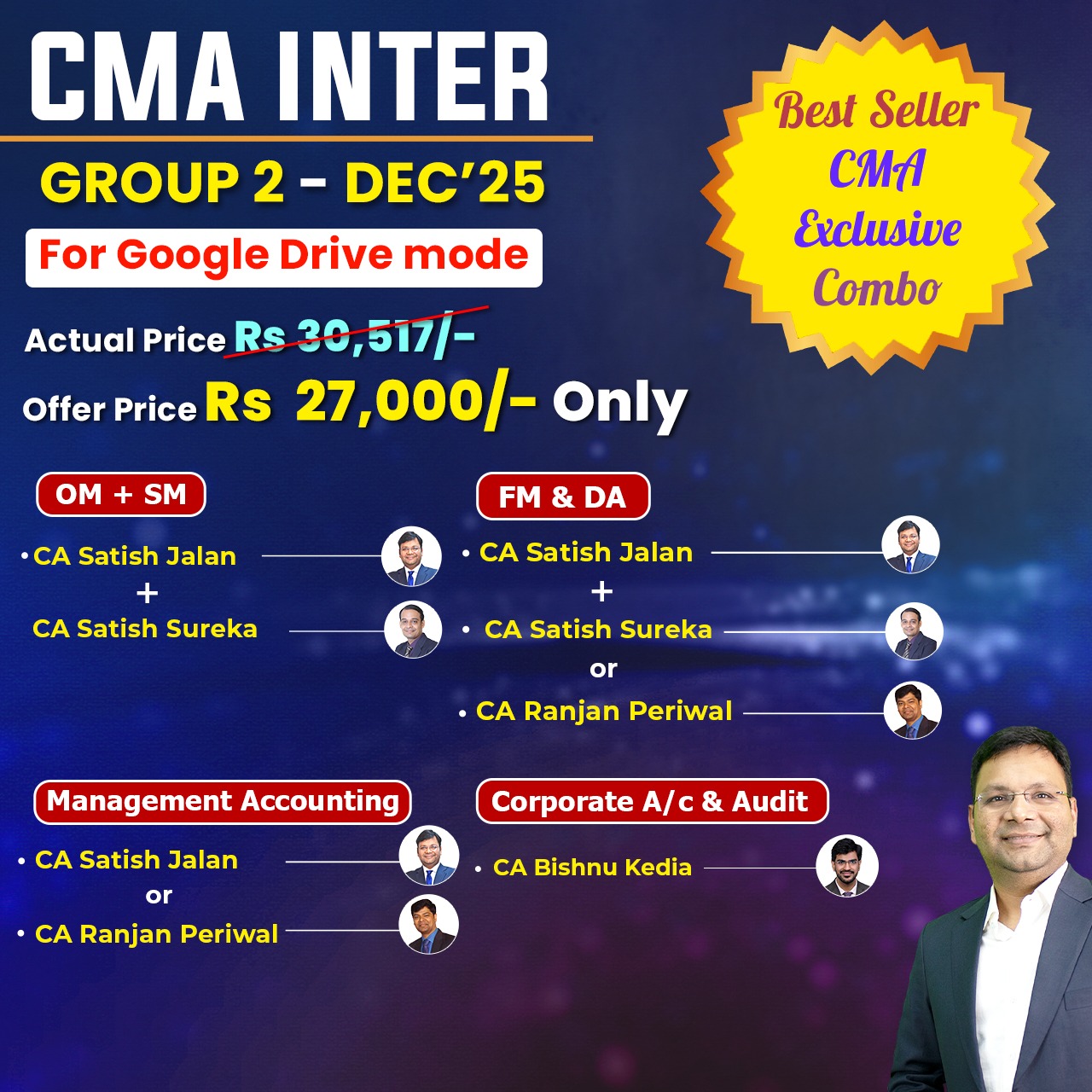 CMA Inter Grp 2 Combo Dec 25 - Student Jaise Chahey - Download Mode - Best Seller CMA Exclusive