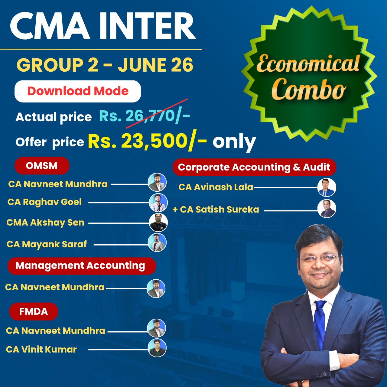 CMA Inter Group 2 Combo For DEC 25 Exam in Download Mode