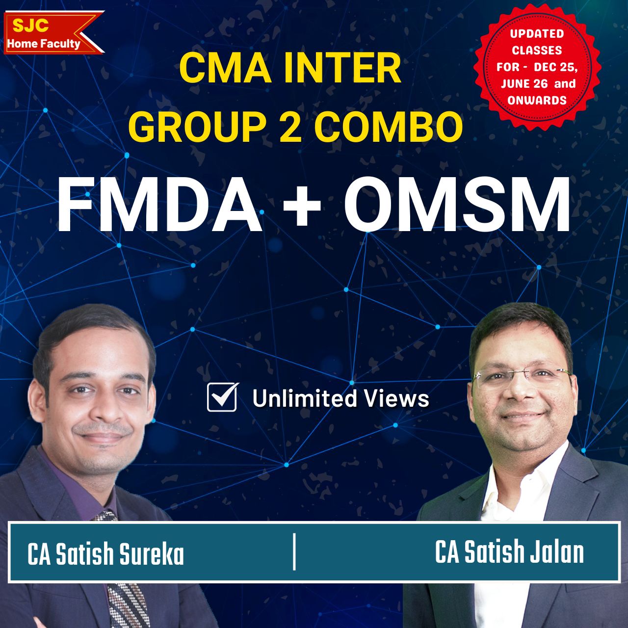 CMA Inter Group 2 Combo FMDA + OMSM by CA Satish Jalan & CA Satish Sureka