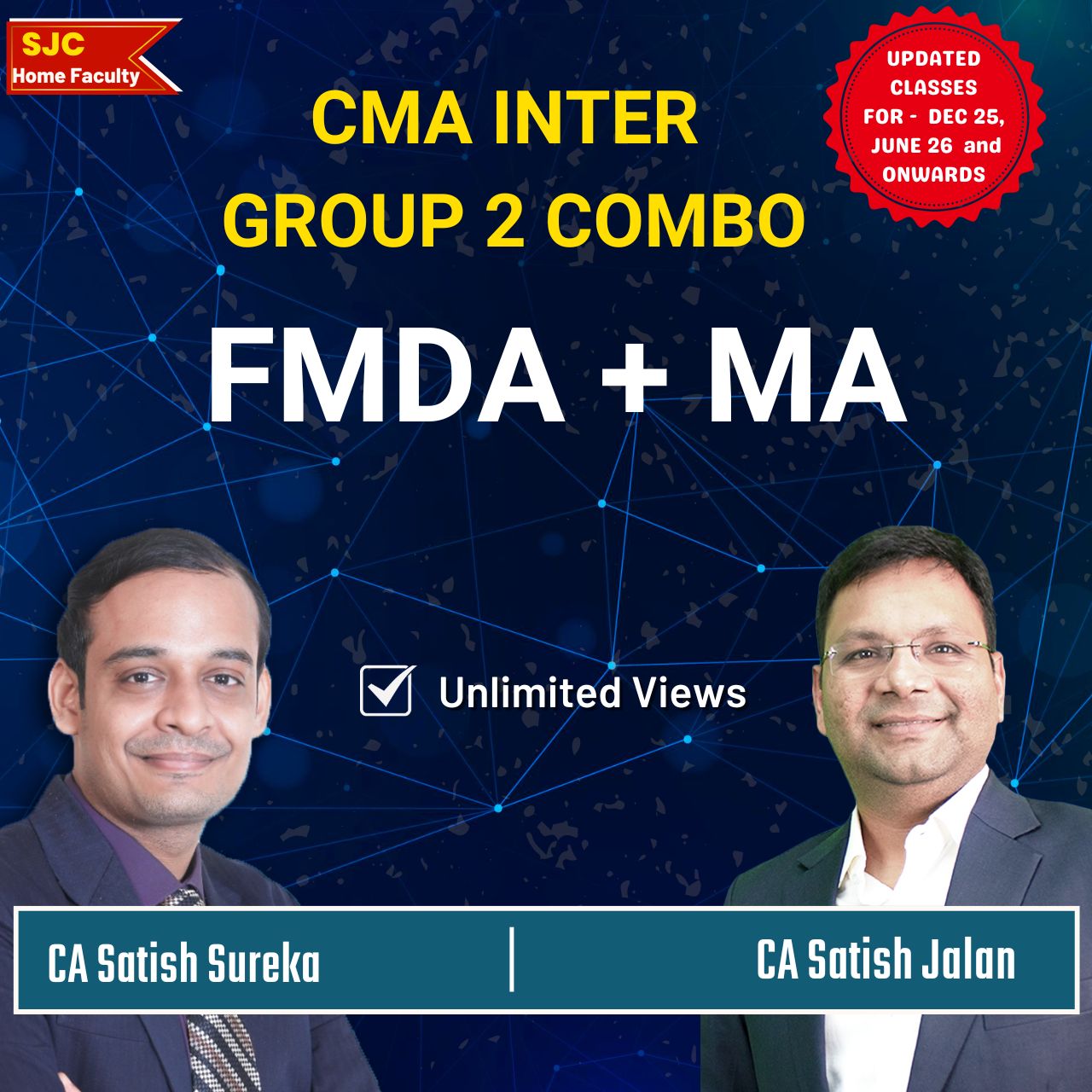CMA Inter Group 2 Combo - FM DA + OM SM + MA by Satish Jalan & CA Satish Surekha