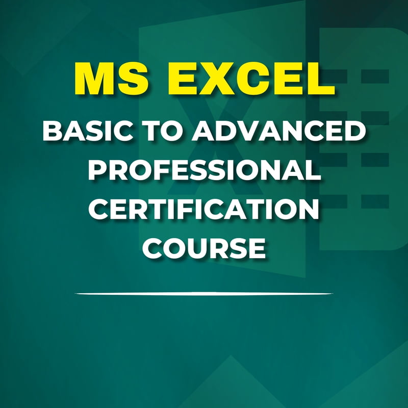 MS Excel Basic To Advanced Professional Certification Course